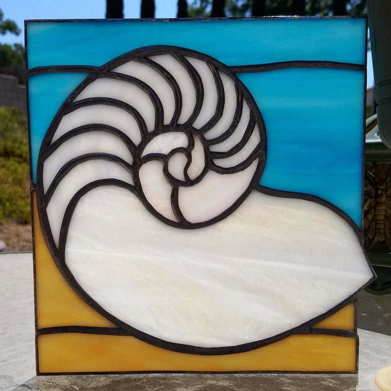 Stained Glass Sea Shell - Etsy