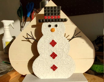 Mosaic Snowman | Etsy
