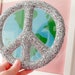 Glitter Peace Sign Wall Hanging - Etsy UK
