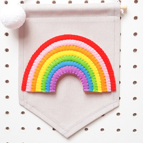 Rainbow Bunting Multicoloured Fabric Bunting | Etsy UK
