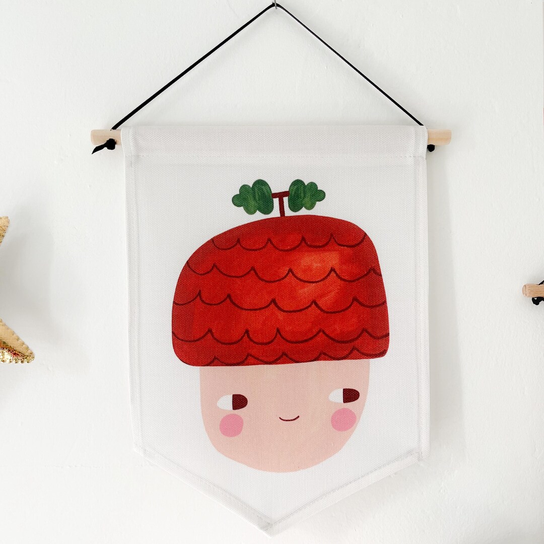 Little Acorn Fabric Banner - Kids Wall Decor | Nursery Wall Hanging ...