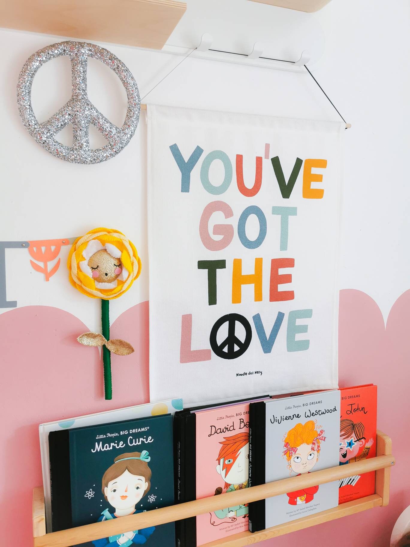 Glitter Peace Sign Wall Hanging - Etsy UK