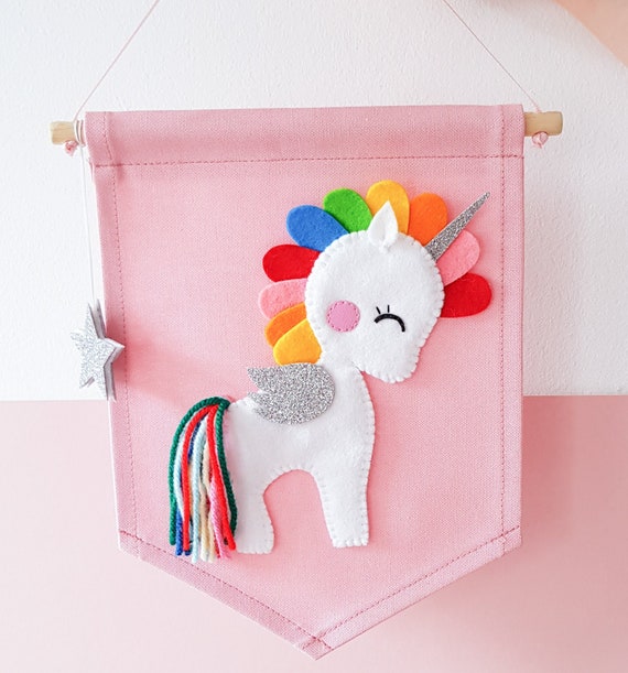 Newrainbow Bright Unicorn Banner Available in 3 Different - Etsy
