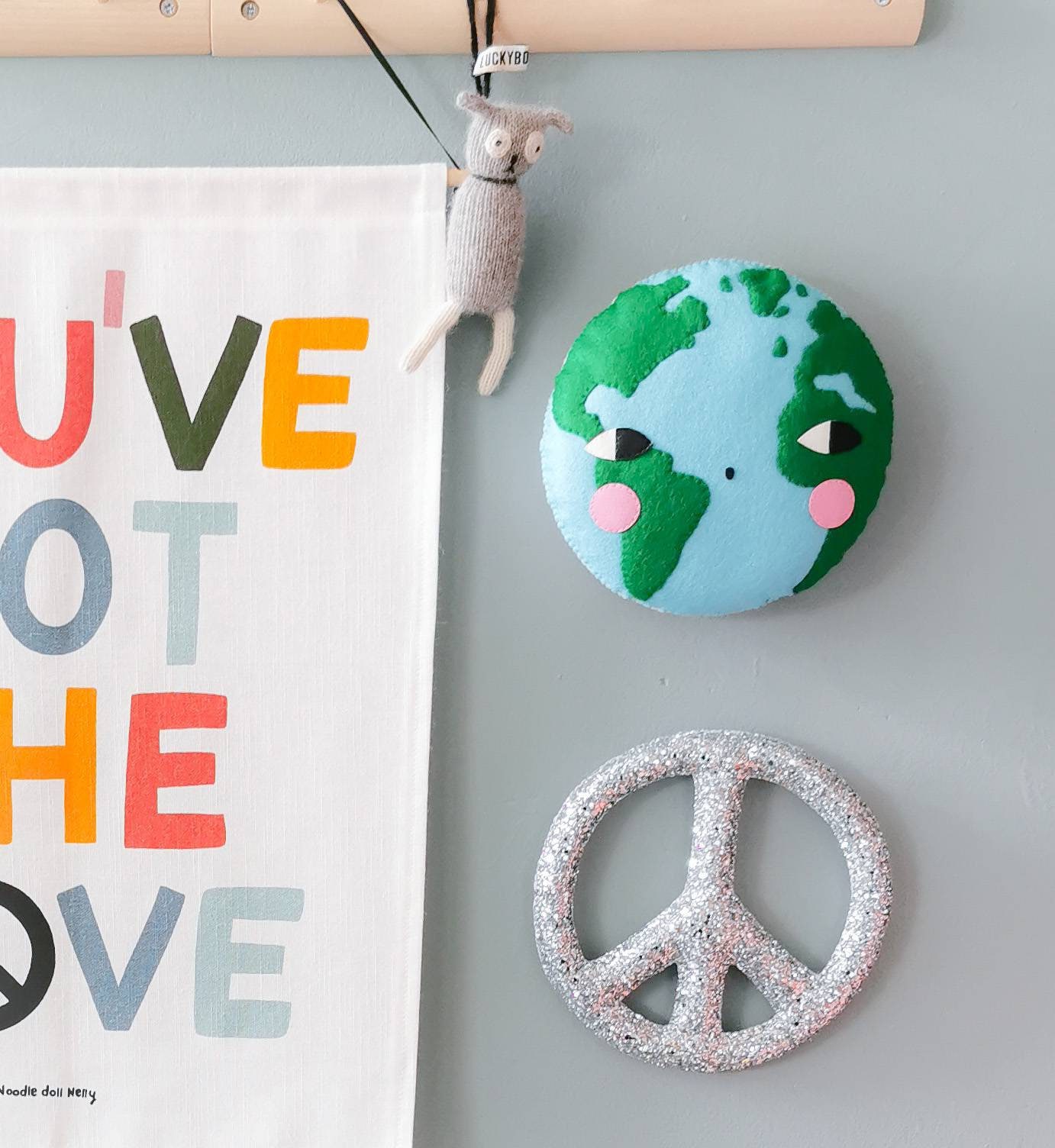 Glitter Peace Sign Wall Hanging - Etsy UK