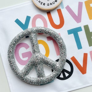 Glitter Peace Sign Wall Hanging - Etsy UK
