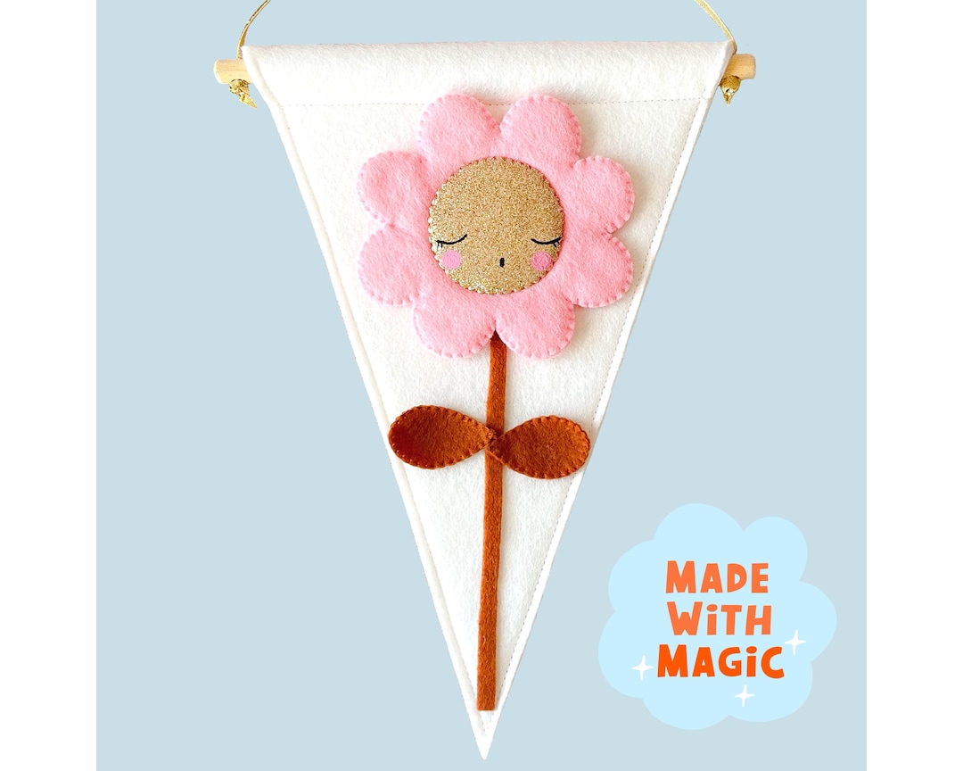 Daisy Pennant Banner - Pink Sleepy - Etsy