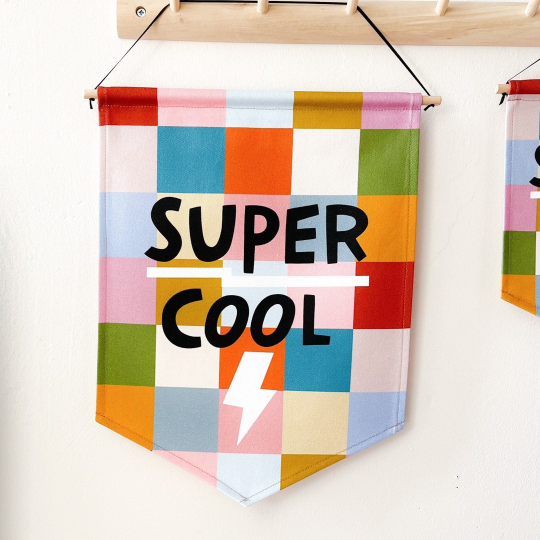 Super Cool Patchwork Banner (original Colours) | Colourful Kids Rooms ...