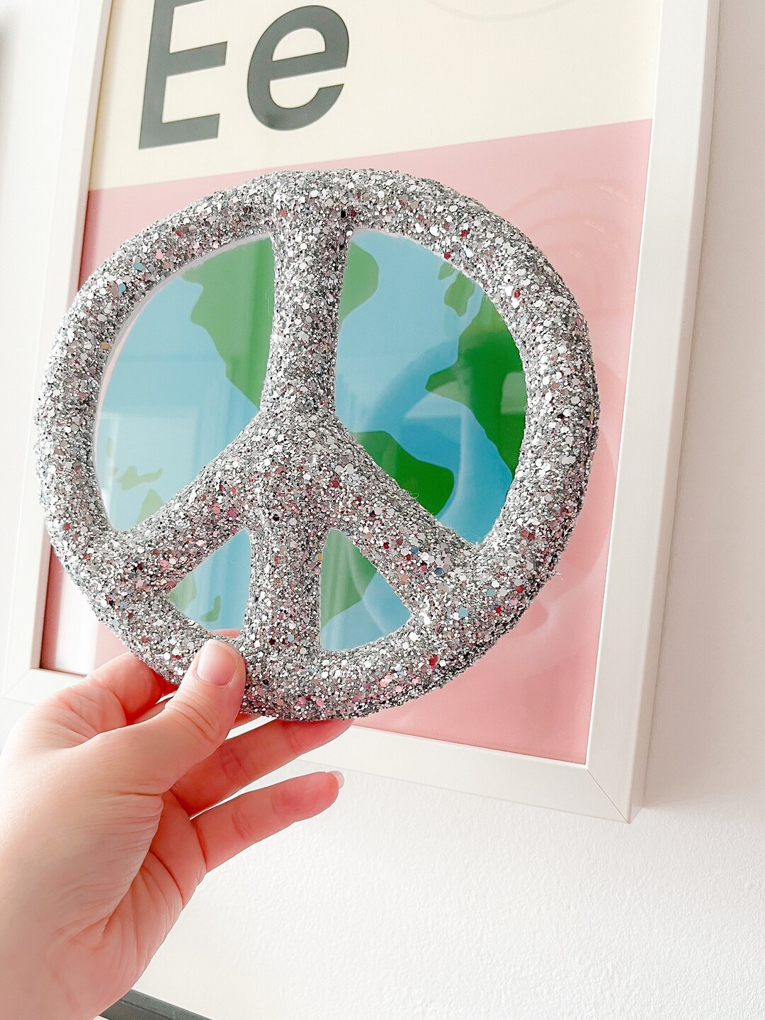 Glitter Peace Sign Wall Hanging - Etsy UK