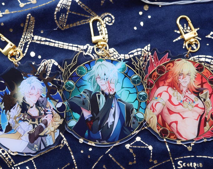 HSR | Amphoreus Foil Keychains | Castorice Phainon Mydei Aglaea Anaxa ...