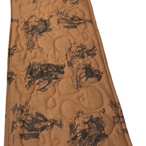 Horse Table Runner Reversible Rodeo Cowboy Western Home Decoration ...