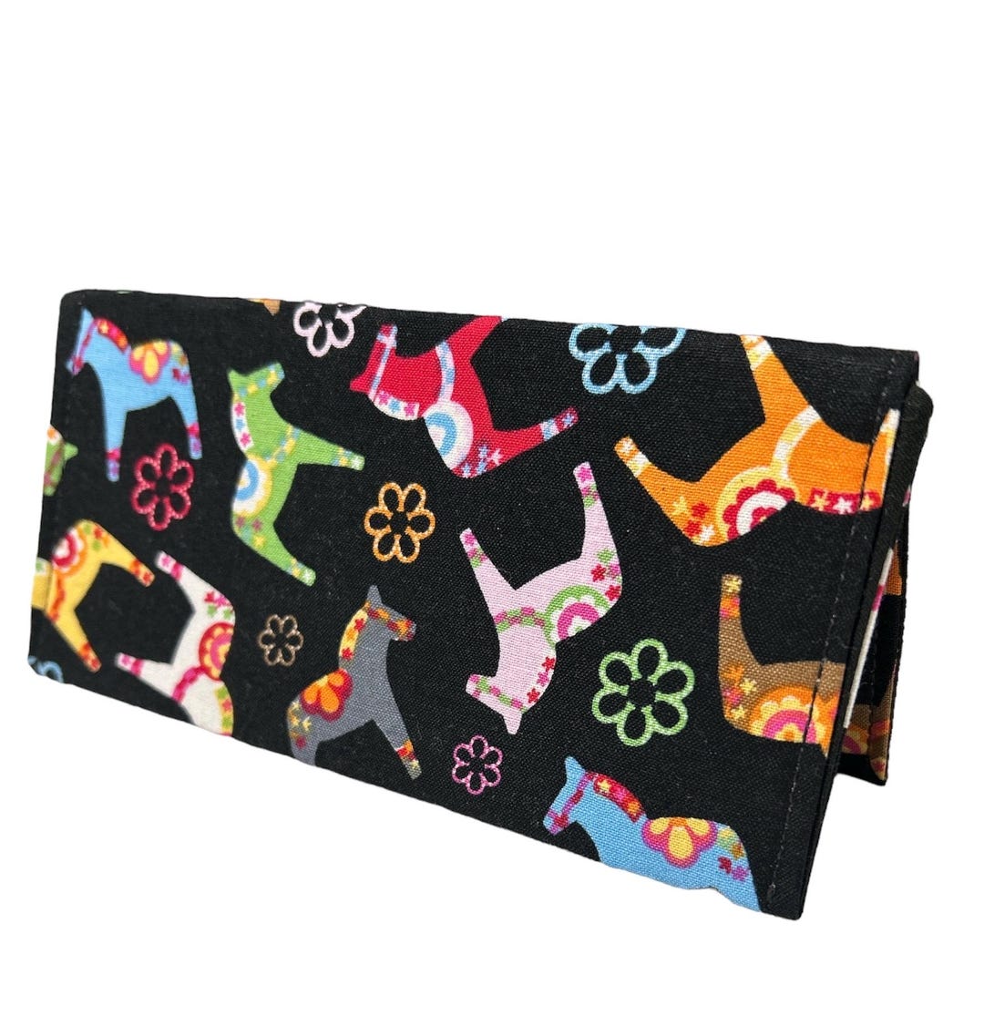 Horse Checkbook Cover Cowboy Note Holder Standard Size Register ...