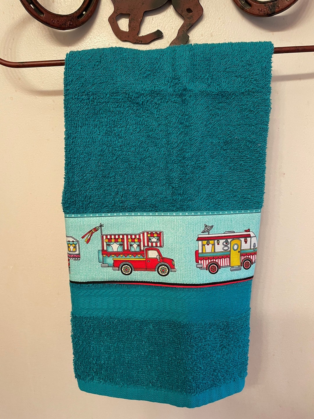 Camper Towel Retro Caravan Camping Trailer Decoration Bathroom Hand ...