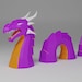 Water Dragon Papercraft - 3 Sizes - Sea Serpent Sculpture, Low Poly ...