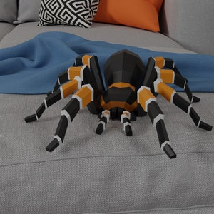 Tarantula Halloween Spin Papercraft + XL versie - DIY patronen voor ...