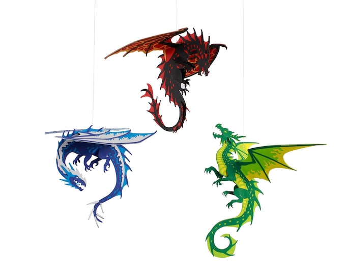 SMALL Dragon - Papercraft Kit - Etsy Israel