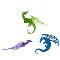 Papercraft Dragon 3D Template - Etsy