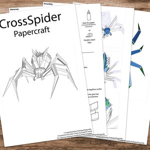 Kruisspin Spin Halloween Papercraft + XL versie - DIY patronen griezel ...