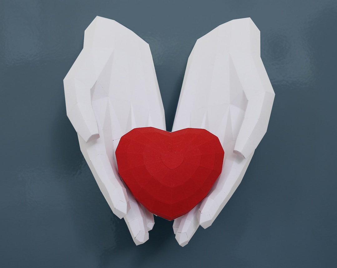 Papercraft Hands With Heart Box, Pdf Patterns Digital Files Pdo, Loving ...