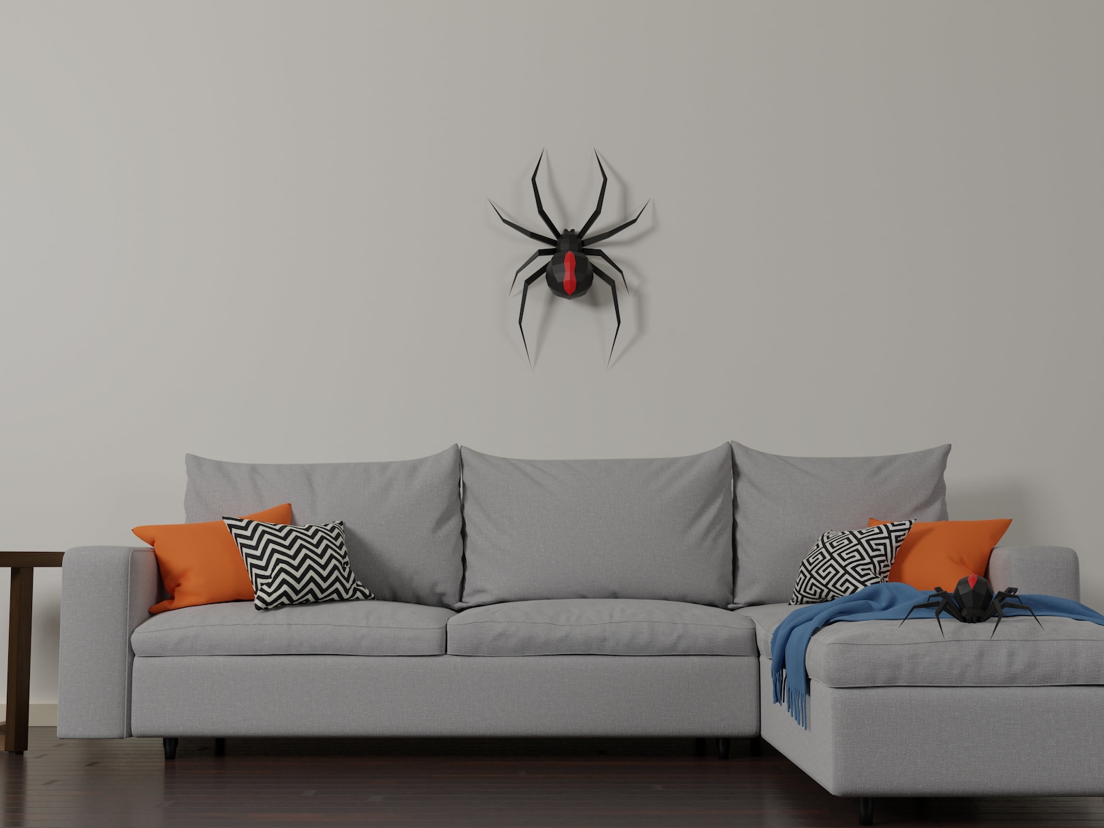 Black Widow Spider Halloween Papercraft + XL Version - DIY Patterns for ...