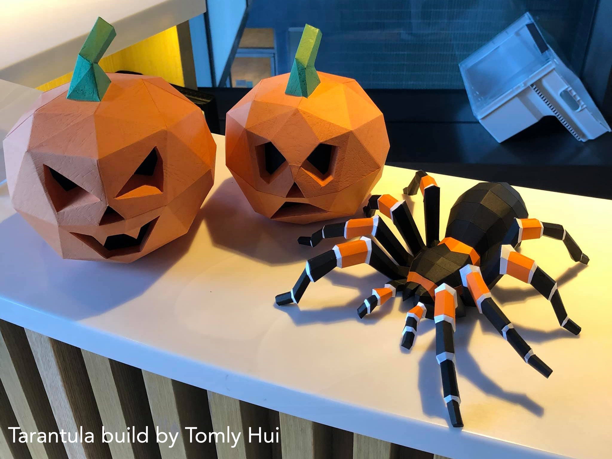 Tarantula Halloween Spin Papercraft + XL versie - DIY patronen voor ...
