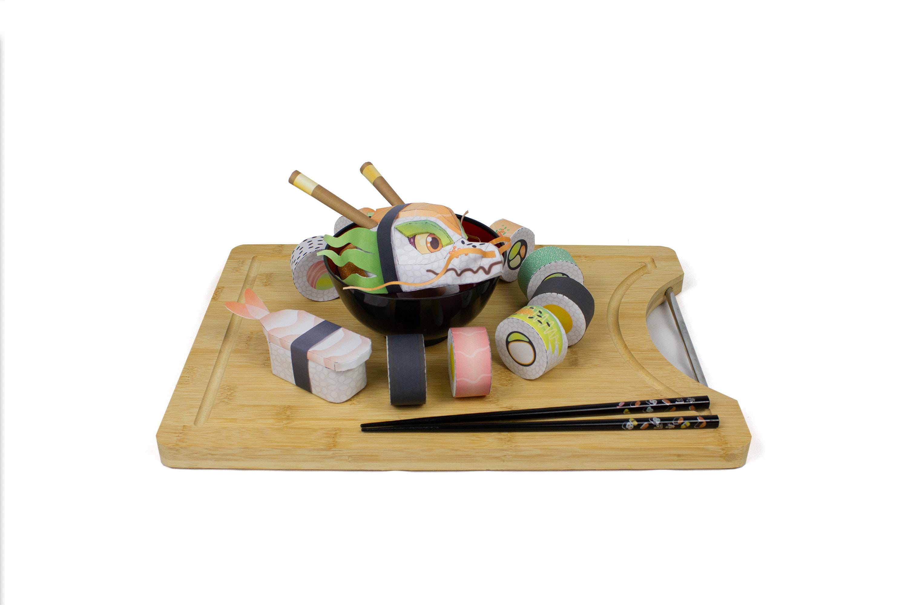 Sushi Dragon Papercraft Patterns: DIY Kawaii Decoration for at Home ...