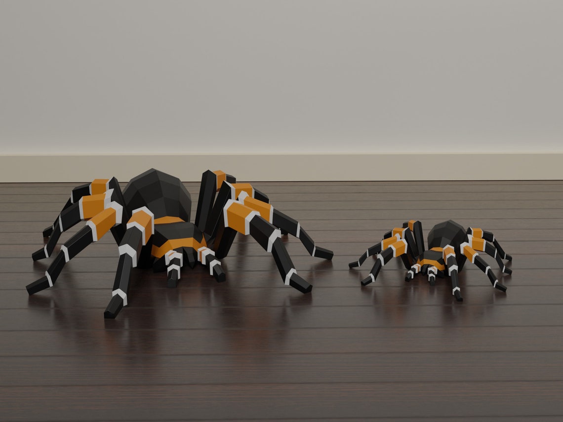 Tarantula Halloween Spider Papercraft XL Version DIY | Etsy