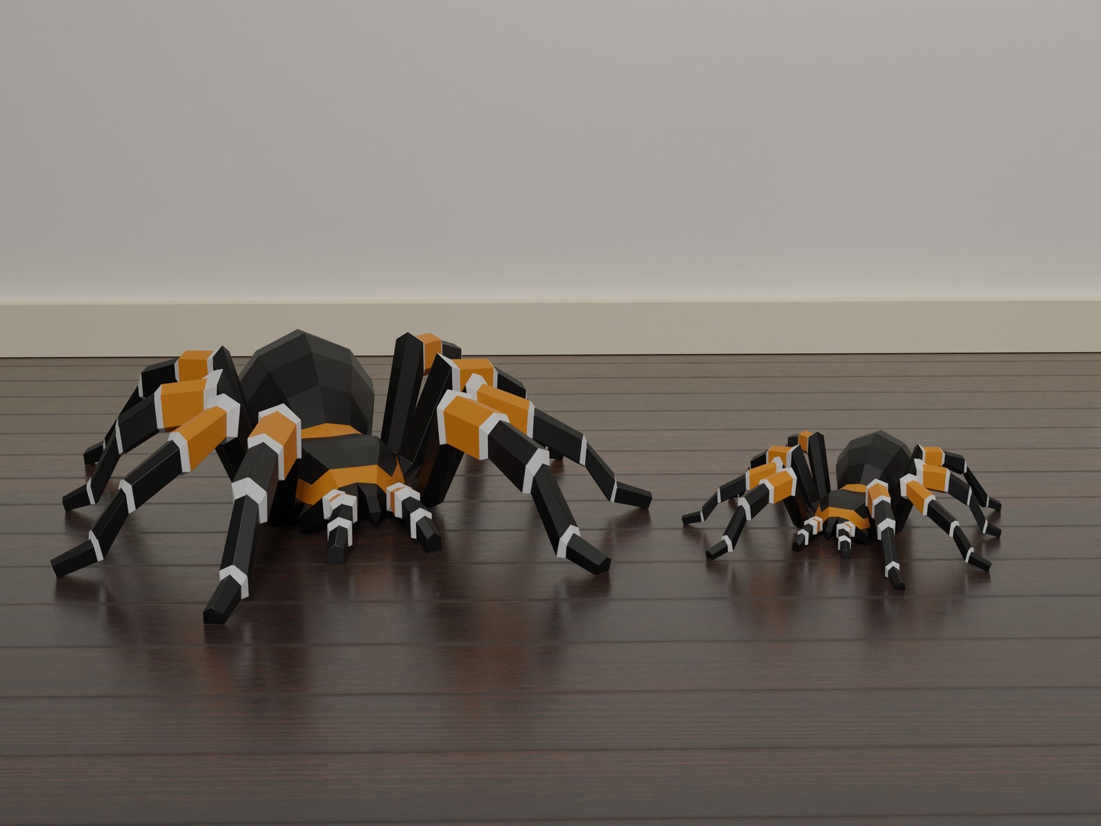 Tarantula Halloween Spider Papercraft + XL Version - DIY Patterns for ...