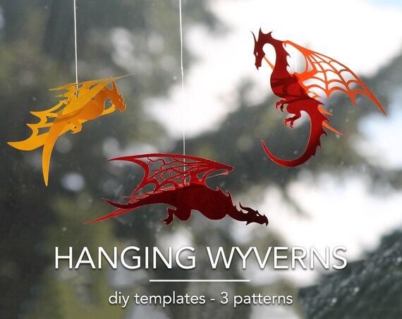 Hanging Wyvern Set 1 DIY Templates 3 Patterns Digital - Etsy Australia