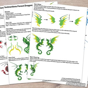 Flying Elemental Paper Dragons for Home Decoration Fantasy Party - DIY ...