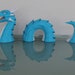 Water Dragon Papercraft - 3 Sizes - Sea Serpent Sculpture, Low Poly ...