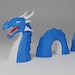 Water Dragon Papercraft - 3 Sizes - Sea Serpent Sculpture, Low Poly ...