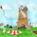 Cleadon Hills Windmill Print, Mug, Card, Coaster, Magnet, Mouse Mat by ...