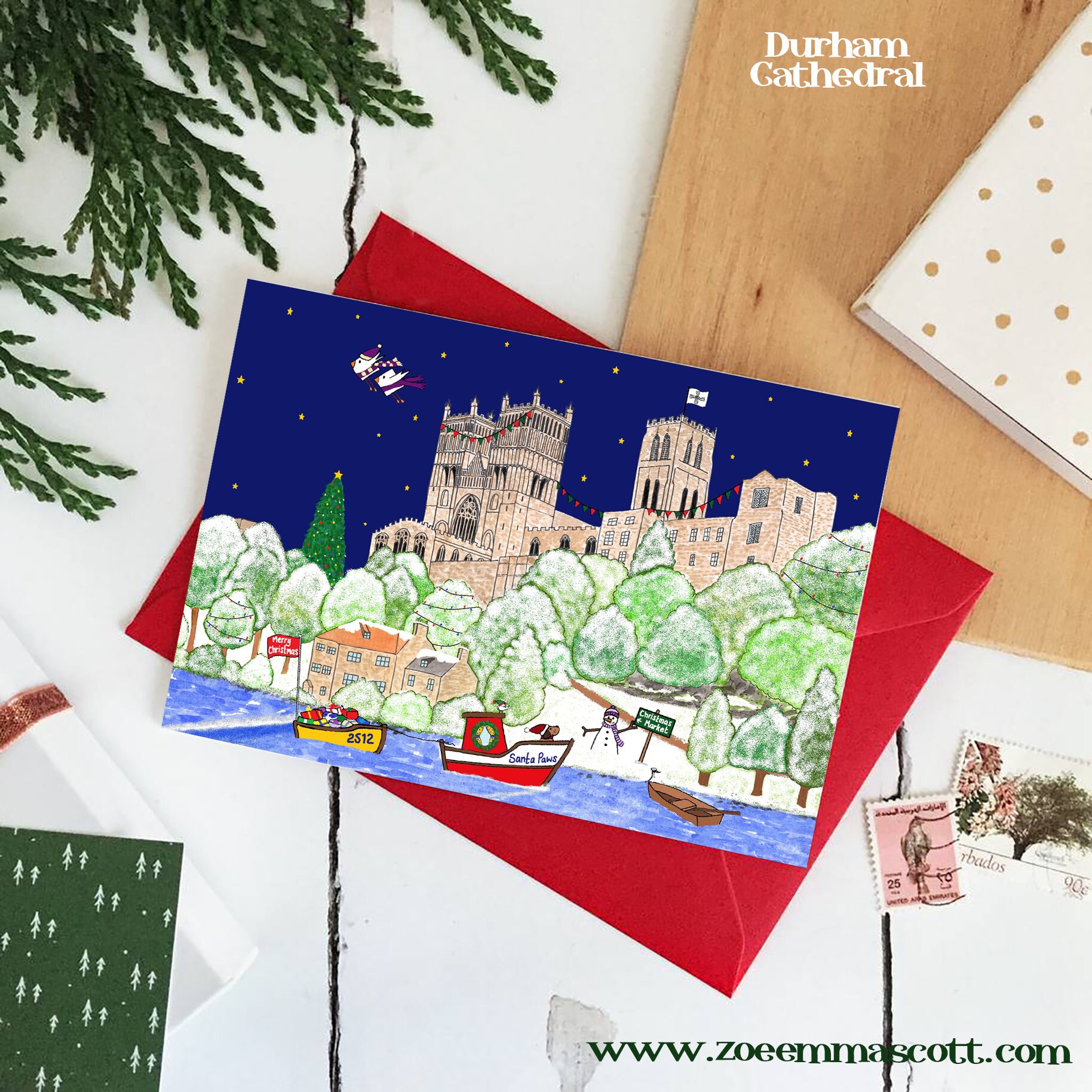 Durham Cathedral Christmas Card - Etsy UK