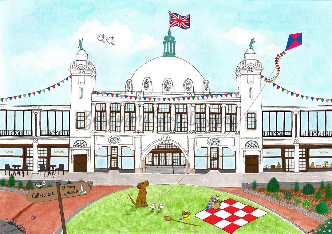 Spanish City, Whitley Bay Print, Mug, Card, Coaster, Magnet, Mouse Mat ...