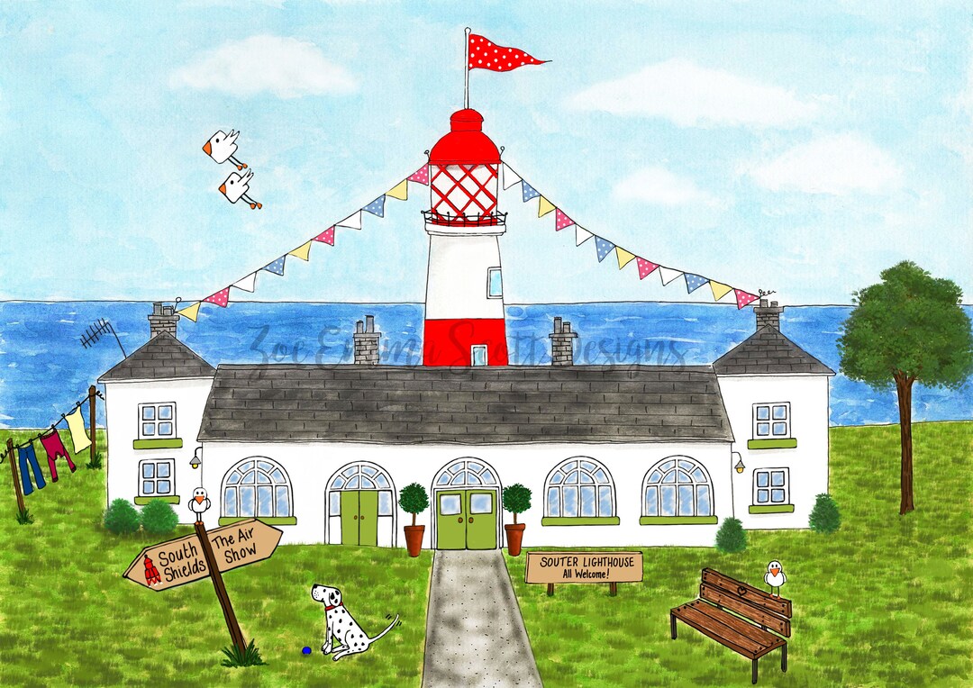 Souter Lighthouse, South Shields - Art Prints & Gifts - Etsy