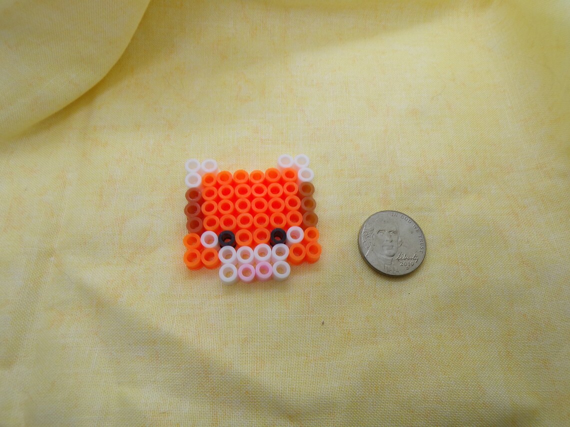 Fawkes the Fox Fridge Magnet Perler Bead Minecraft Gaming - Etsy