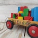 Heros Wooden Wagon & Blocks Pull-along Wagon Wooden Blocks Fairy Tale ...