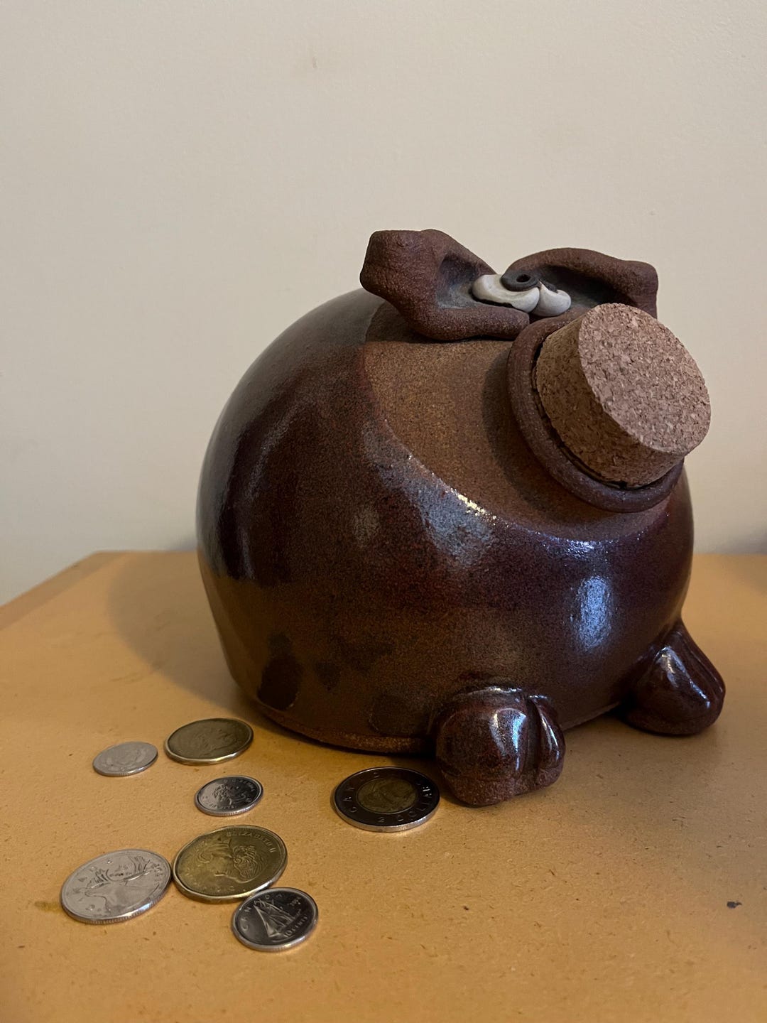 Vintage Mahon Pottery Piggy Bank - Etsy