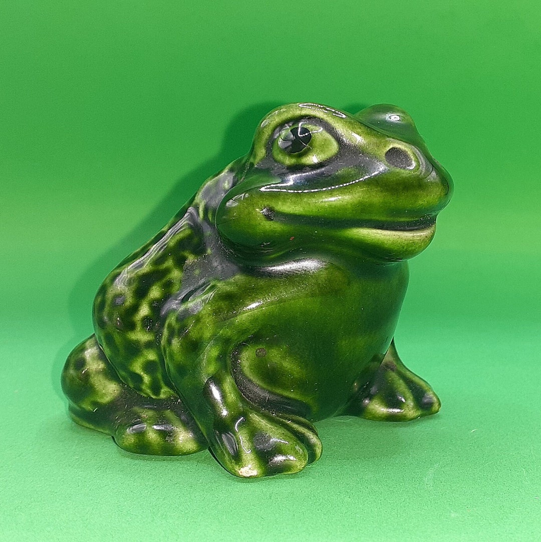 Green Ceramic Frog - Etsy