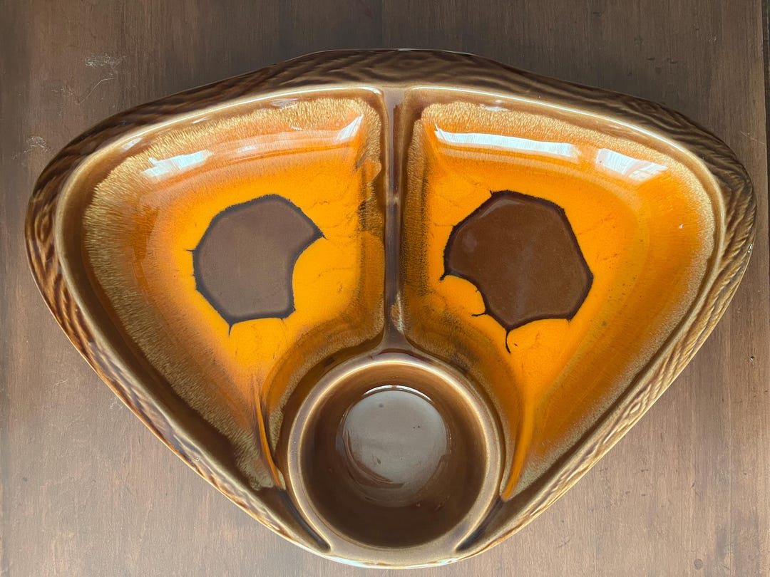 Large Vintage Divided Serving Dish - Etsy