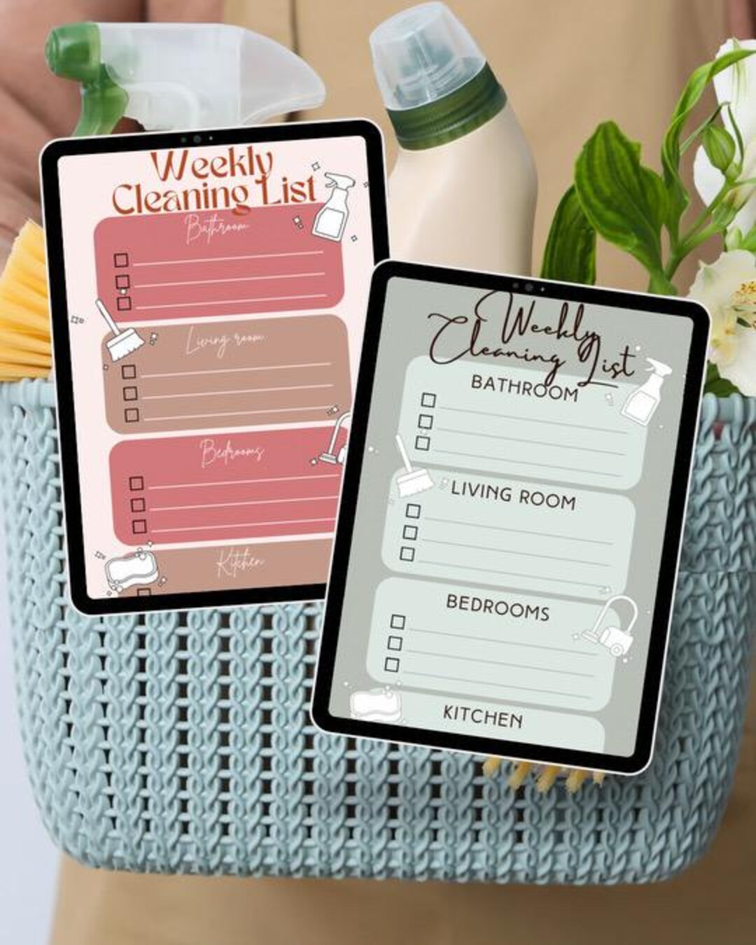 Weekly Home Cleaning Checklist, Spring Cleaning Checklist, Home Chore ...