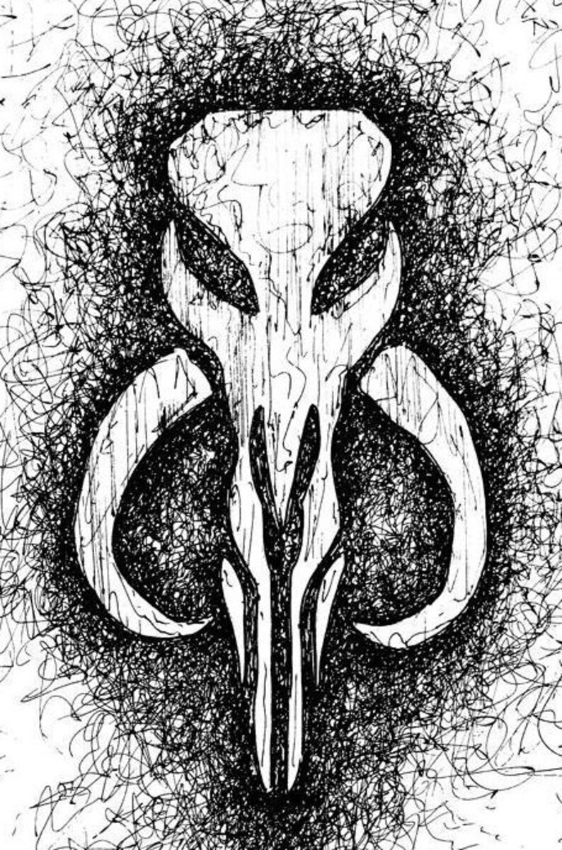 Star Wars T-shirt Featuring the Mandalorian Bantha Skull Logo - Etsy