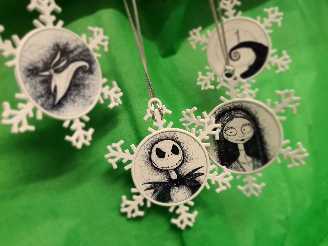 TNBC Nightmare Before Christmas, Double Sided Metal Snowflake ...