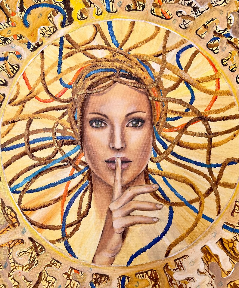Speak No Evil, Original Oil Painting, 24" X 24" - Etsy