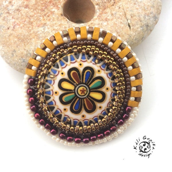 Button Brooch - Etsy