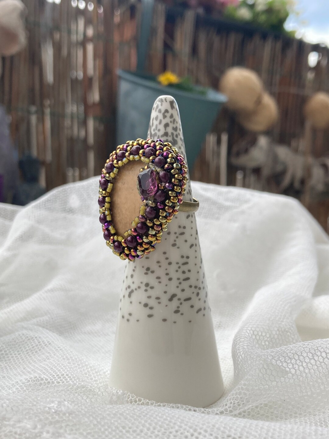 Statement Beaded Stones Rings - Etsy