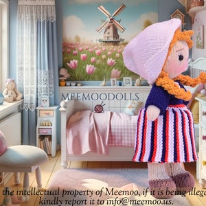 Little Dutch Girl. Knitting Doll Pattern. Meemoodolls. - Etsy