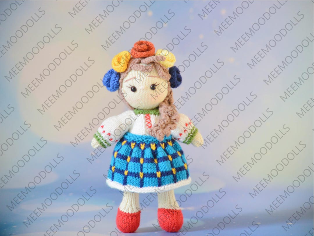 Ukrainian Girl Doll Knitting Pattern by Meemoodolls - Etsy