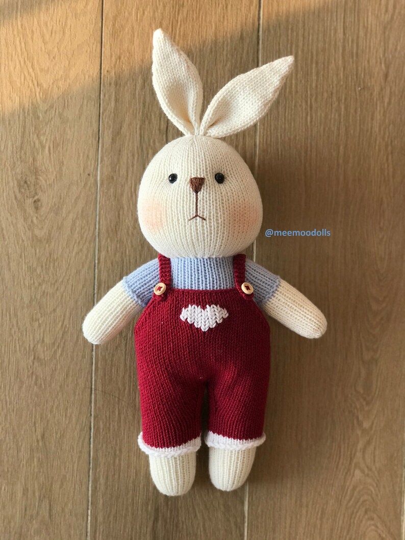 Petunia and Simba. Knit Medium Bunnies. Knitted Toy Patterns. | Etsy