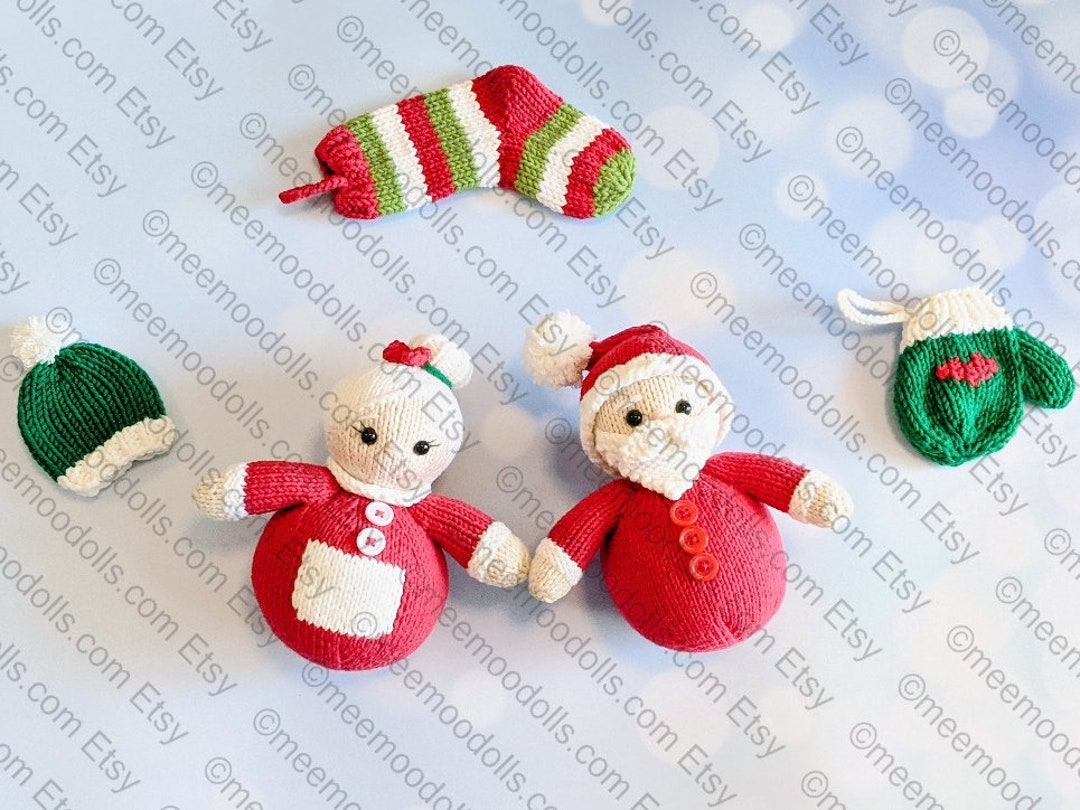 Santa Claus & Mrs. Claus. Christmas Knitting Pattern 1. Meemoodolls. - Etsy